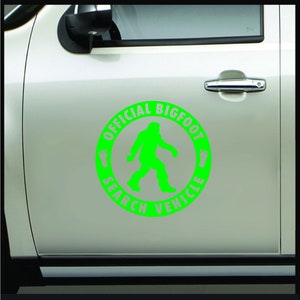 Official Bigfoot Search Vehicle - SET Sticker Vinyl Decal Sasquatch Car ...