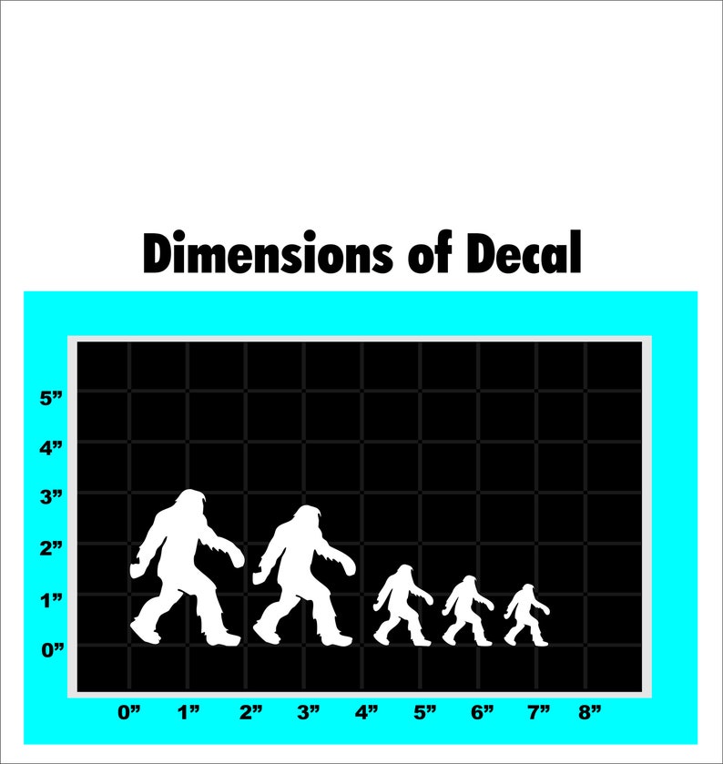 Sticker Connection Bigfoot Sasquatch Stick Figure Family - Etsy