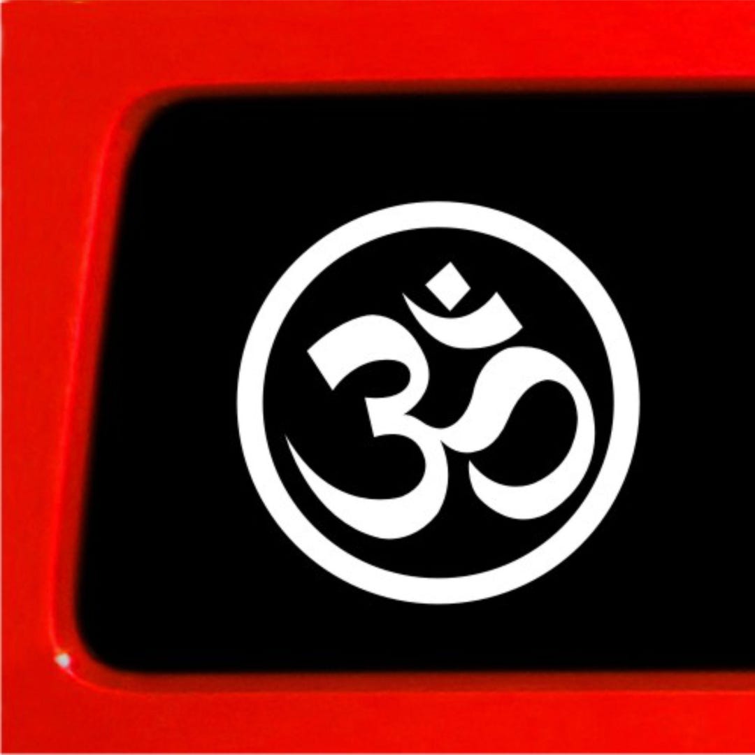 OM OHM Yoga Symbol Vinyl Sticker - 4" - Decal Girl Car Sticker Peace ...