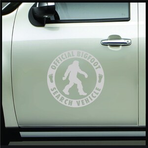 Official Bigfoot Search Vehicle - SET Sticker Vinyl Decal Sasquatch Car ...