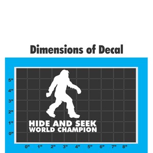 Bigfoot Hide and Seek World Champion | Bumper Sticker Decal for Car ...