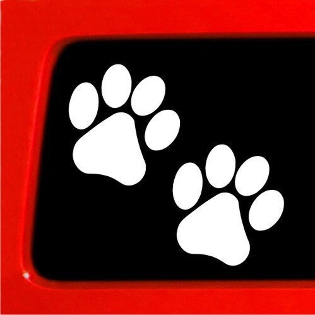 Paw Prints Set Dog, Cat, Pets, Bumper Sticker Decal for Car, Truck ...