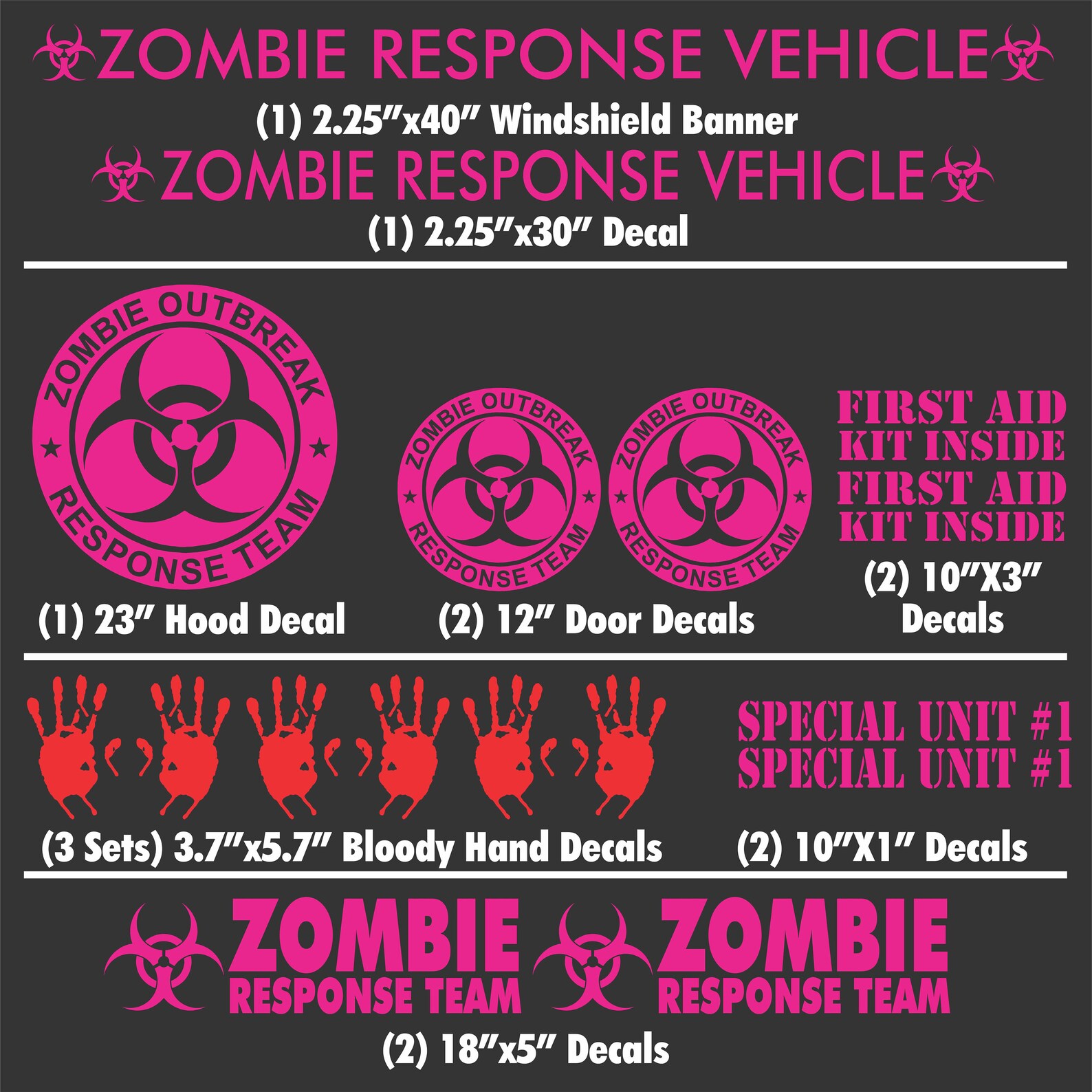 Zombie Outbreak Response Team Sticker Variety Pack 17 | Etsy
