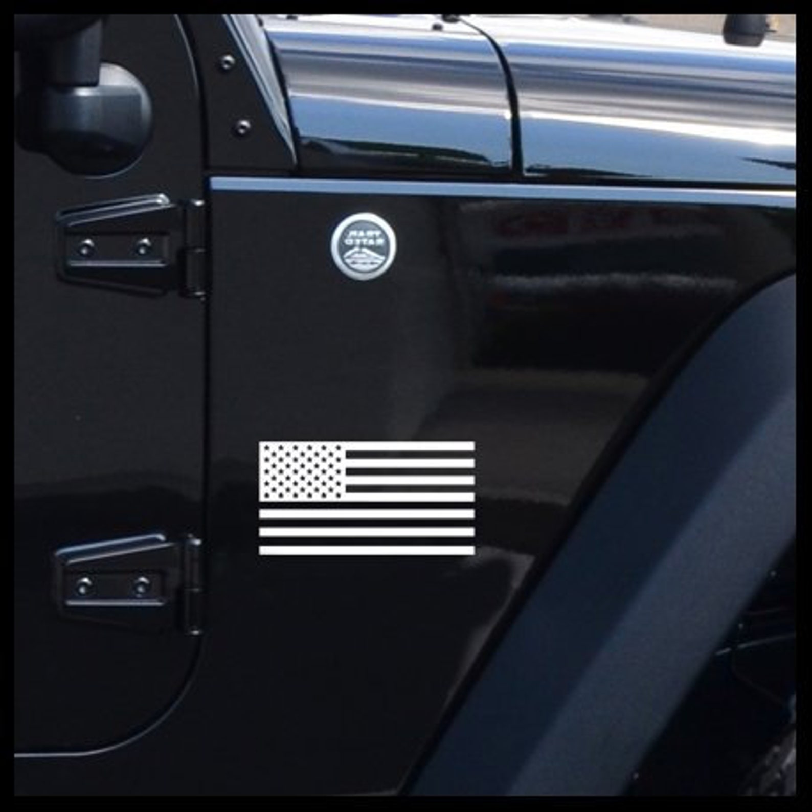 Sticker Connection | USA American Flag Sticker for Jeep Wrangler ...