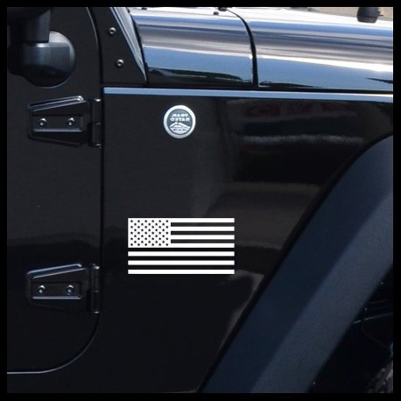 Sticker Connection | USA American Flag Sticker for Jeep Wrangler ...