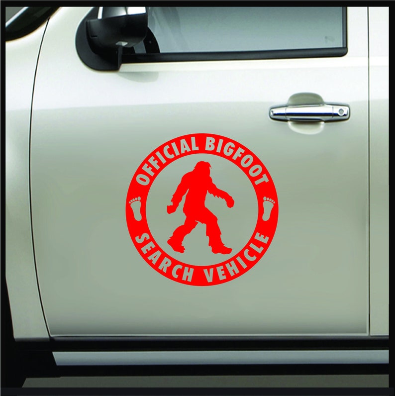 Official Bigfoot Search Vehicle - SET Sticker Vinyl Decal Sasquatch Car ...