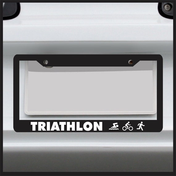Triathlon License Plate Frame Swim Bike Run Car Tag | Etsy