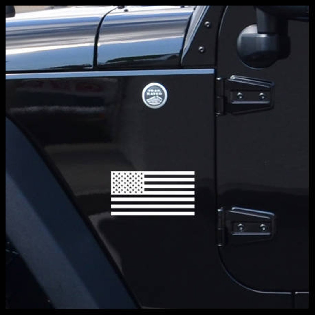 Sticker Connection USA American Flag Sticker for Jeep Wrangler ...