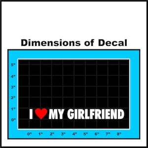 Sticker Connection | I Love My Girlfriend Heart | Woman Funny Car Vinyl ...