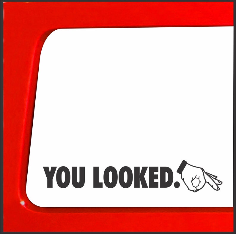 Sticker Connection You Looked Circle Hand Game Bumper - Etsy