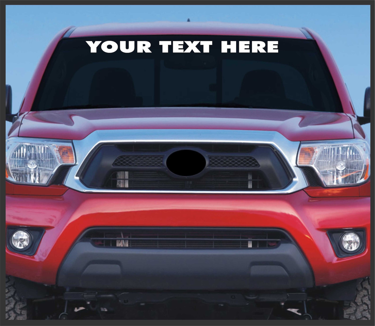 Sticker Connection | Custom Windshield Banner | Your Text Here - Select ...