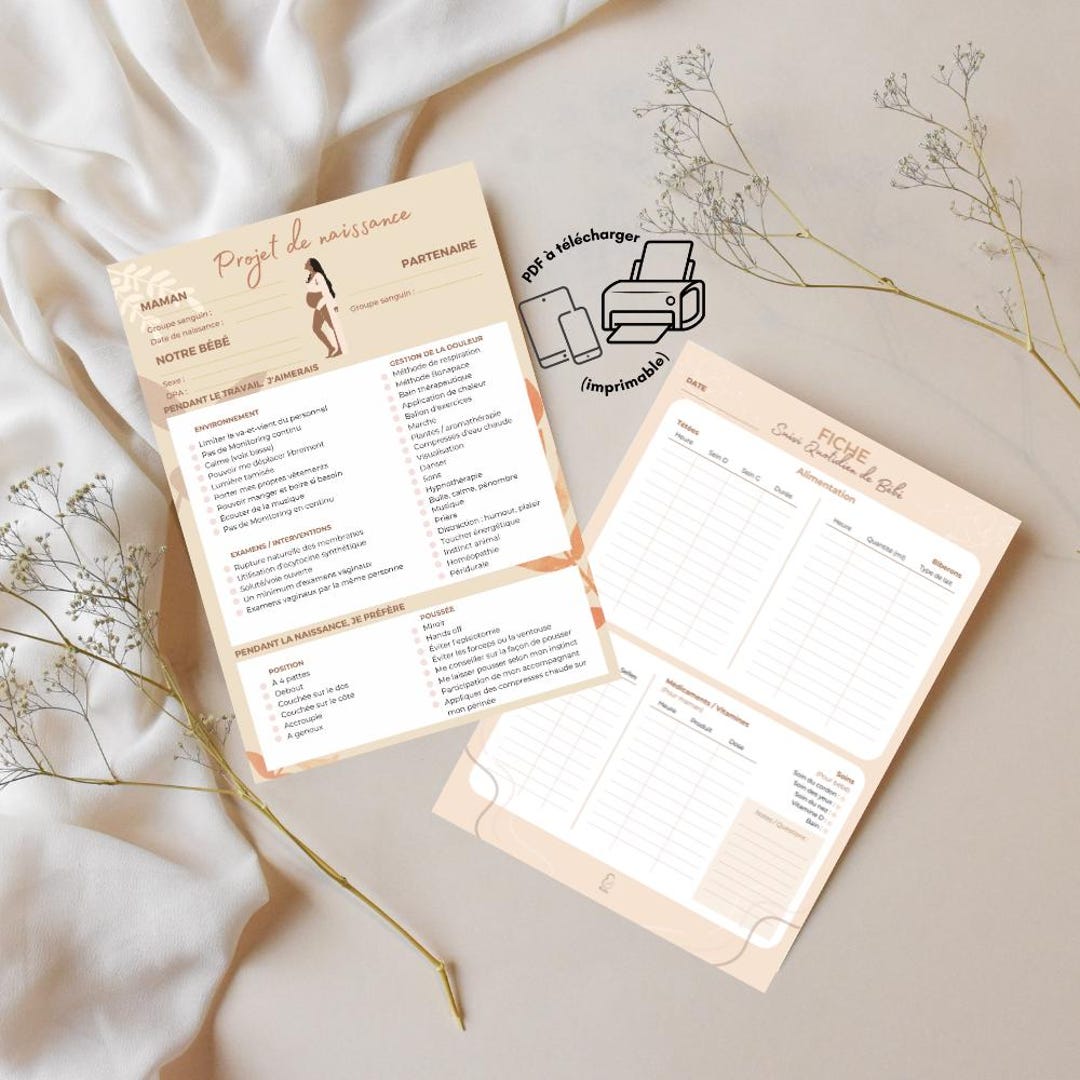 Birth Plan + Daily Baby Tracking - 2 Sheets - Etsy