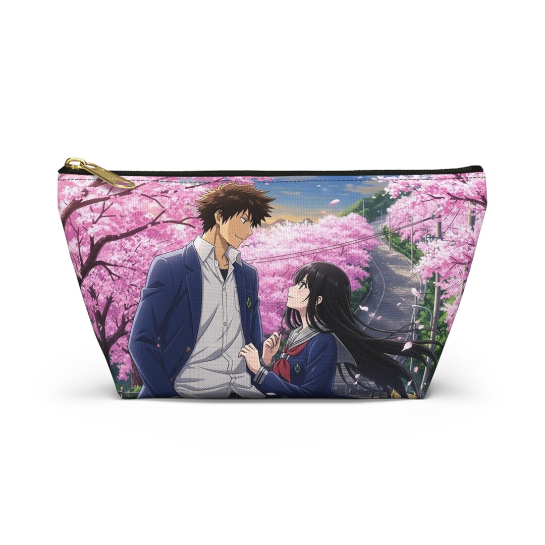 Romantic Anime Couple Accessory Pouch | T-bottom Makeup Bag - Etsy