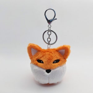 Fox Plushie Keyring Soft Toy Bag Charm Handmade From Minky - Etsy