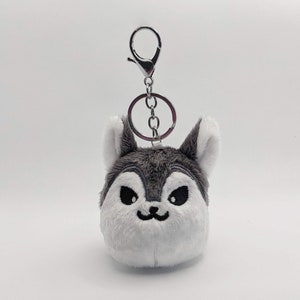 Wolf Plushie Keyring Soft Toy Bag Charm Handmade From Minky - Etsy