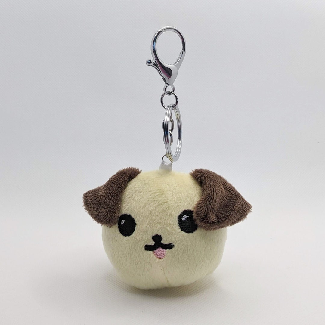 Puppy Dog Plushie Keyring Soft Toy Bag Charm Handmade From Minky - Etsy