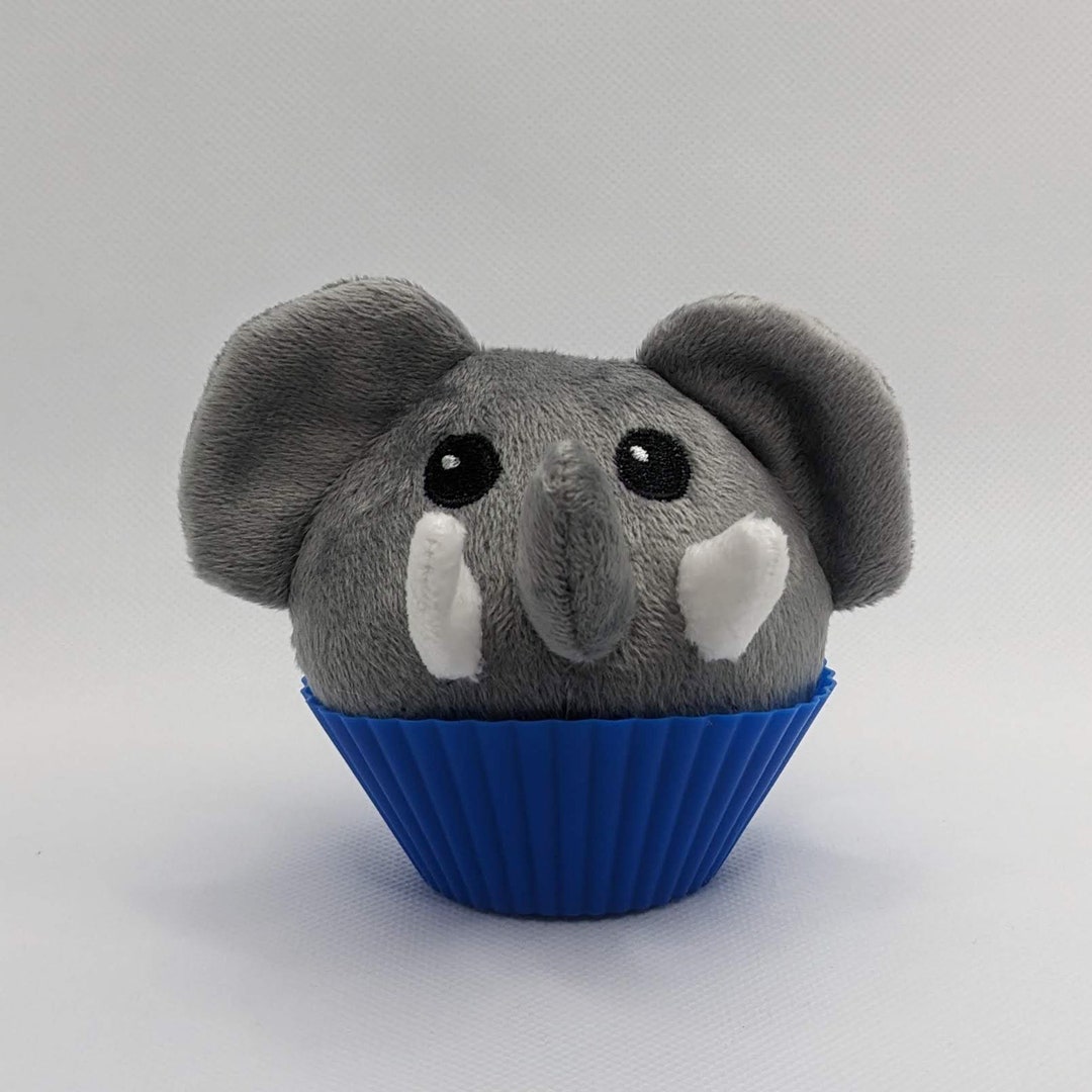 Elephant Cupcake Mochi Plushie, Soft Toy, Kids Stuffed Toy Handmade ...
