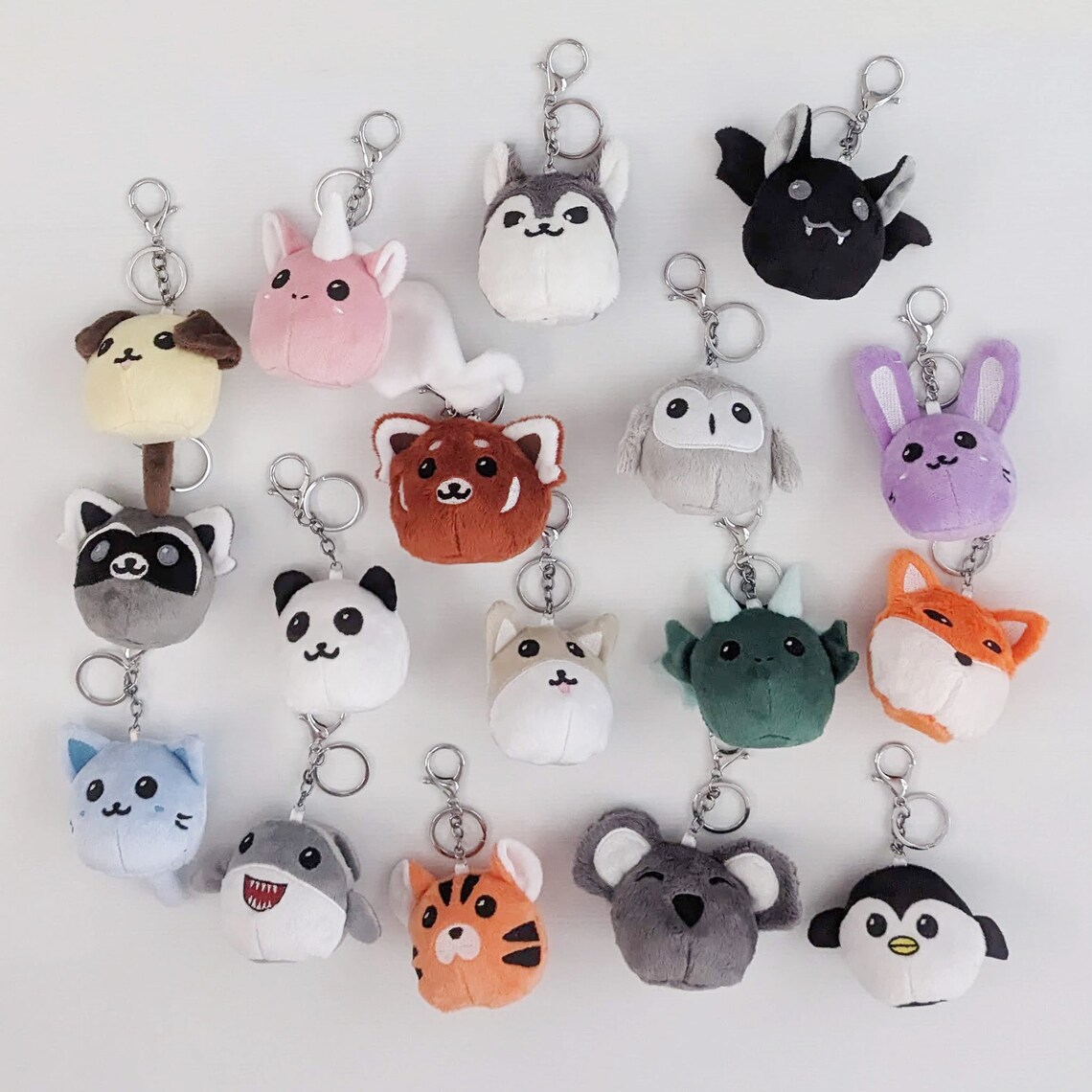 Snake Plushie Keyring Soft Toy Bag Charm Handmade From Minky - Etsy