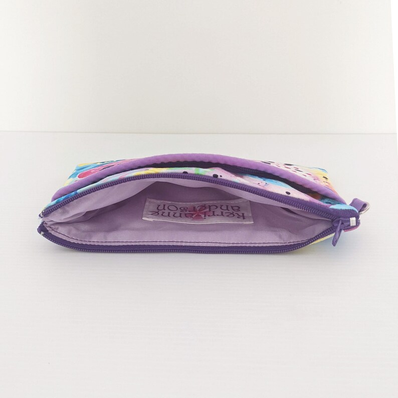 Double Zip Large Coin Clutch Purse Wallet Wristlet With Wrist Scrunchie ...