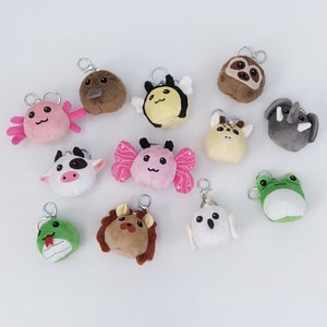 Wolf Plushie Keyring Soft Toy Bag Charm Handmade From Minky - Etsy