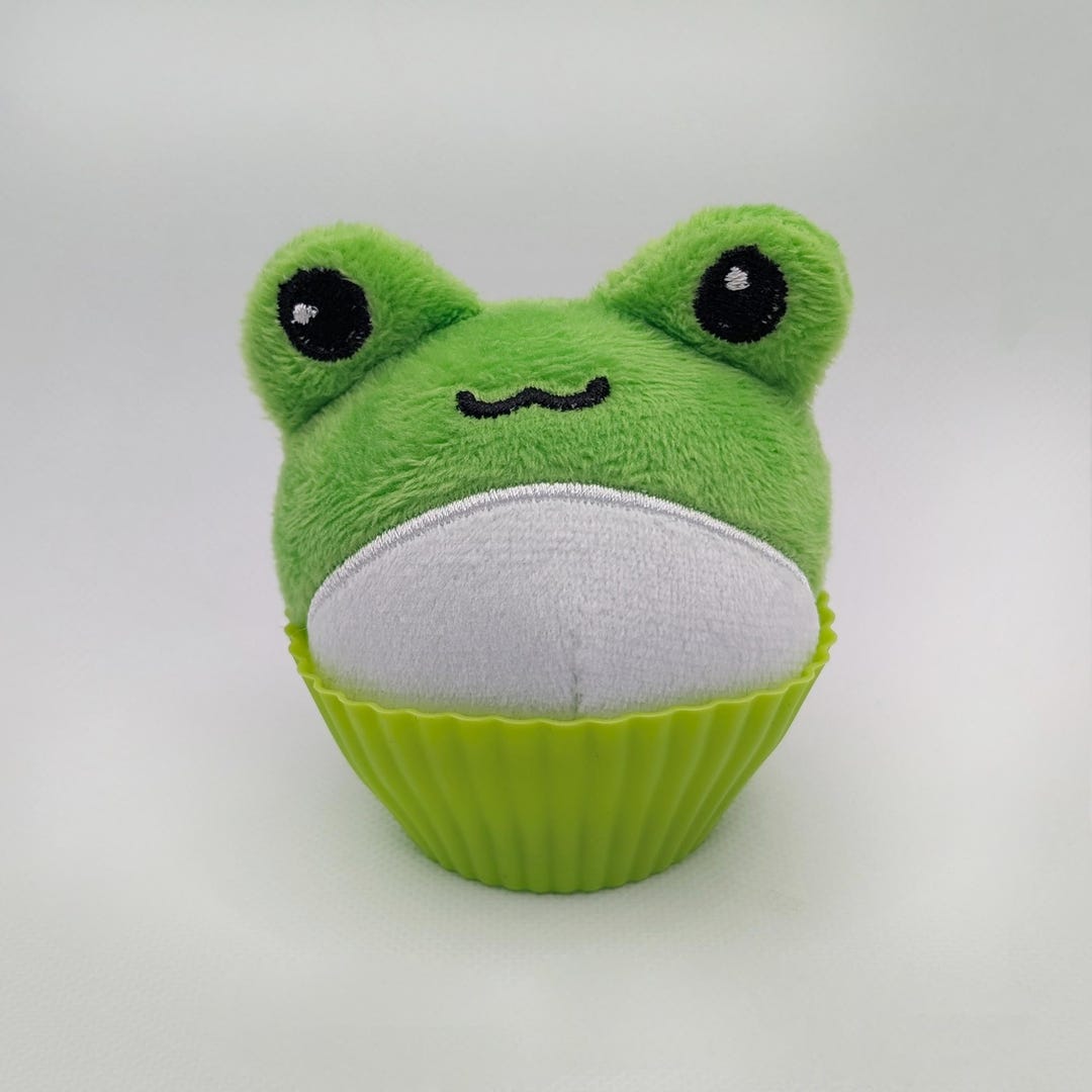 Frog Cupcake Mochi Plushie, Soft Toy, Kids Stuffed Toy Handmade From ...