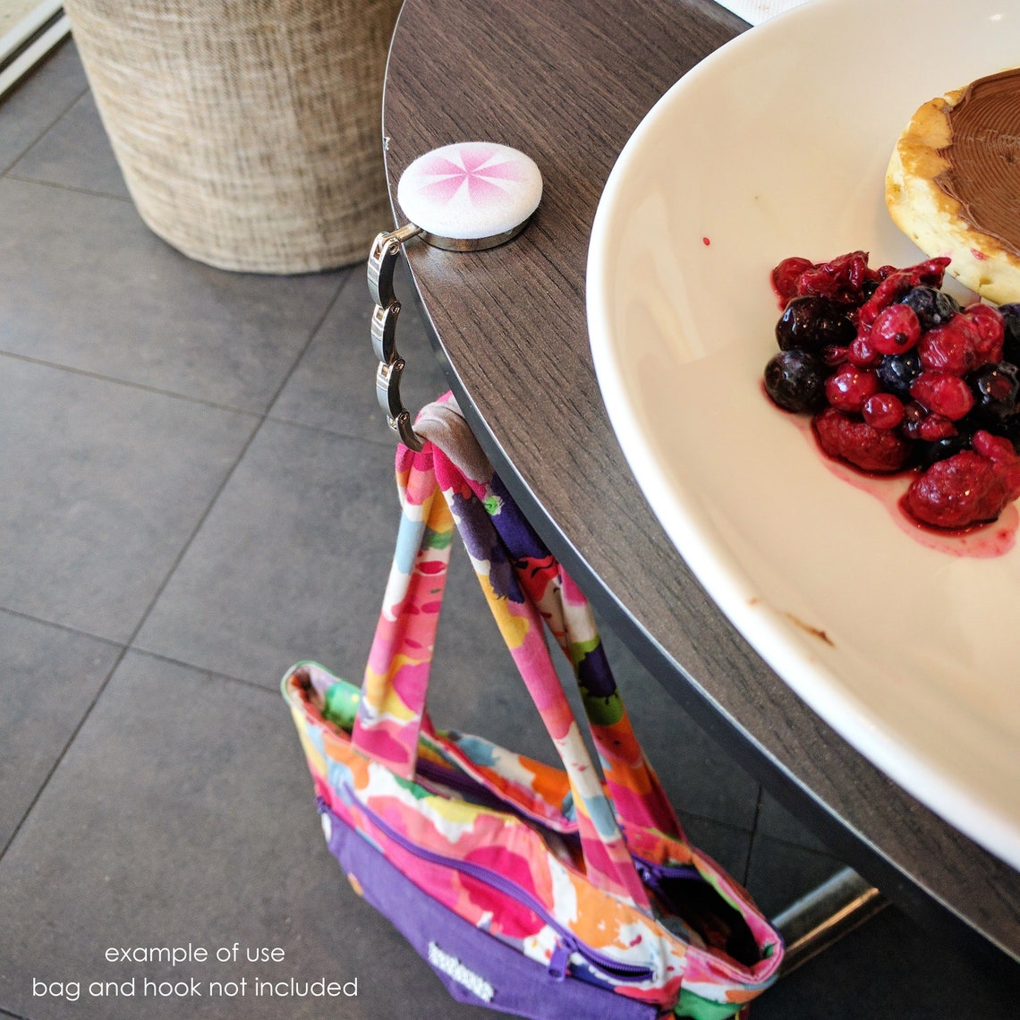 Handbag Hook Key Ring and Bag Charm, Purse Hook Hanger Key Chain, Bag ...