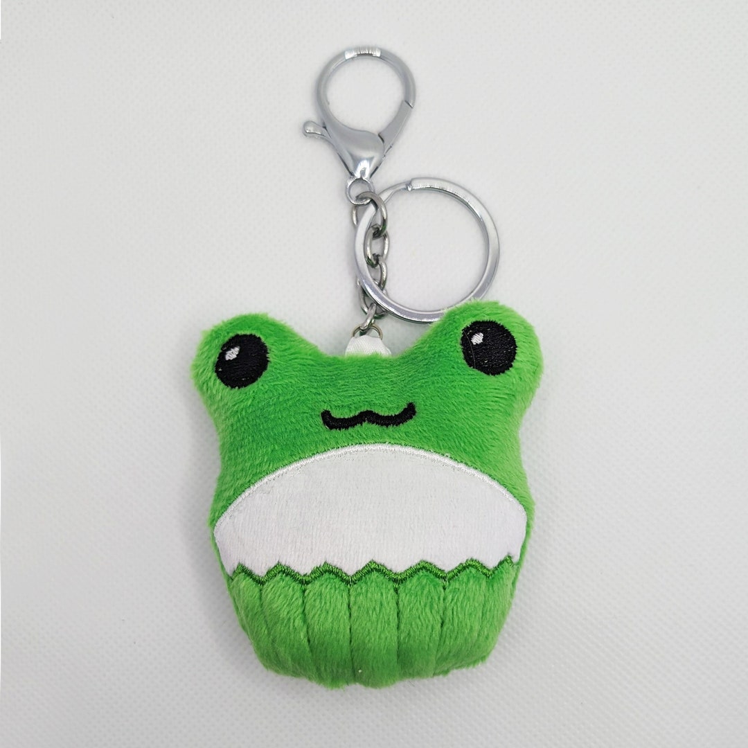 Frog Cupcake Plushie Keyring Soft Toy Bag Charm Handmade From Minky - Etsy