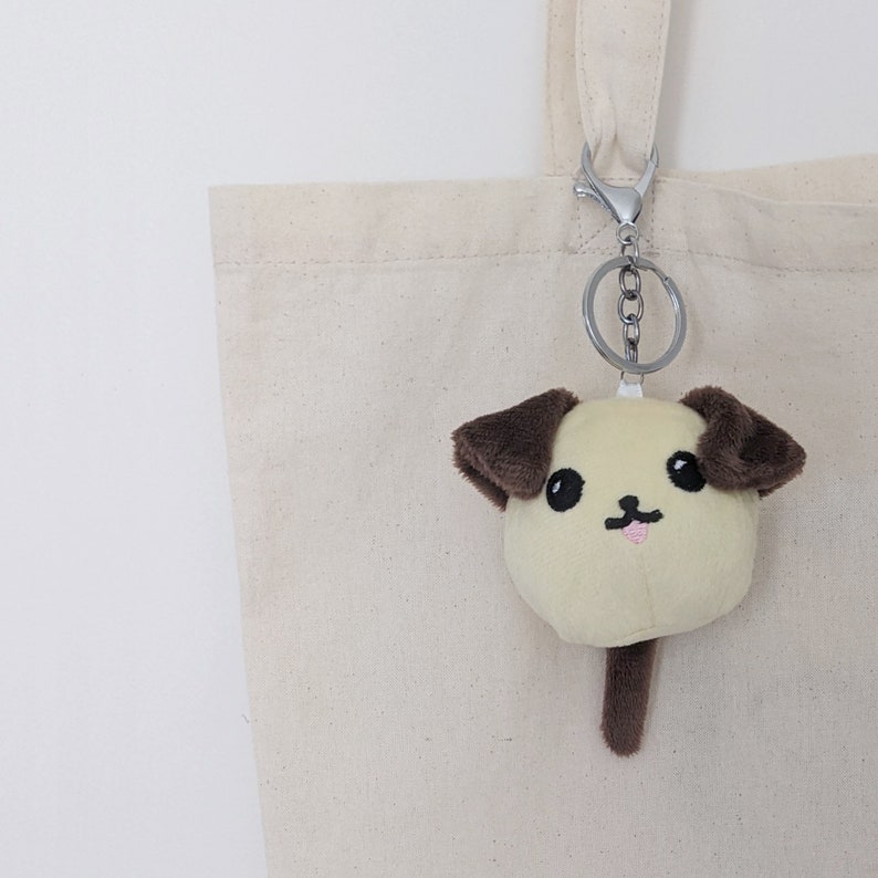 Puppy Dog Plushie Keyring Soft Toy Bag Charm Handmade From Minky - Etsy