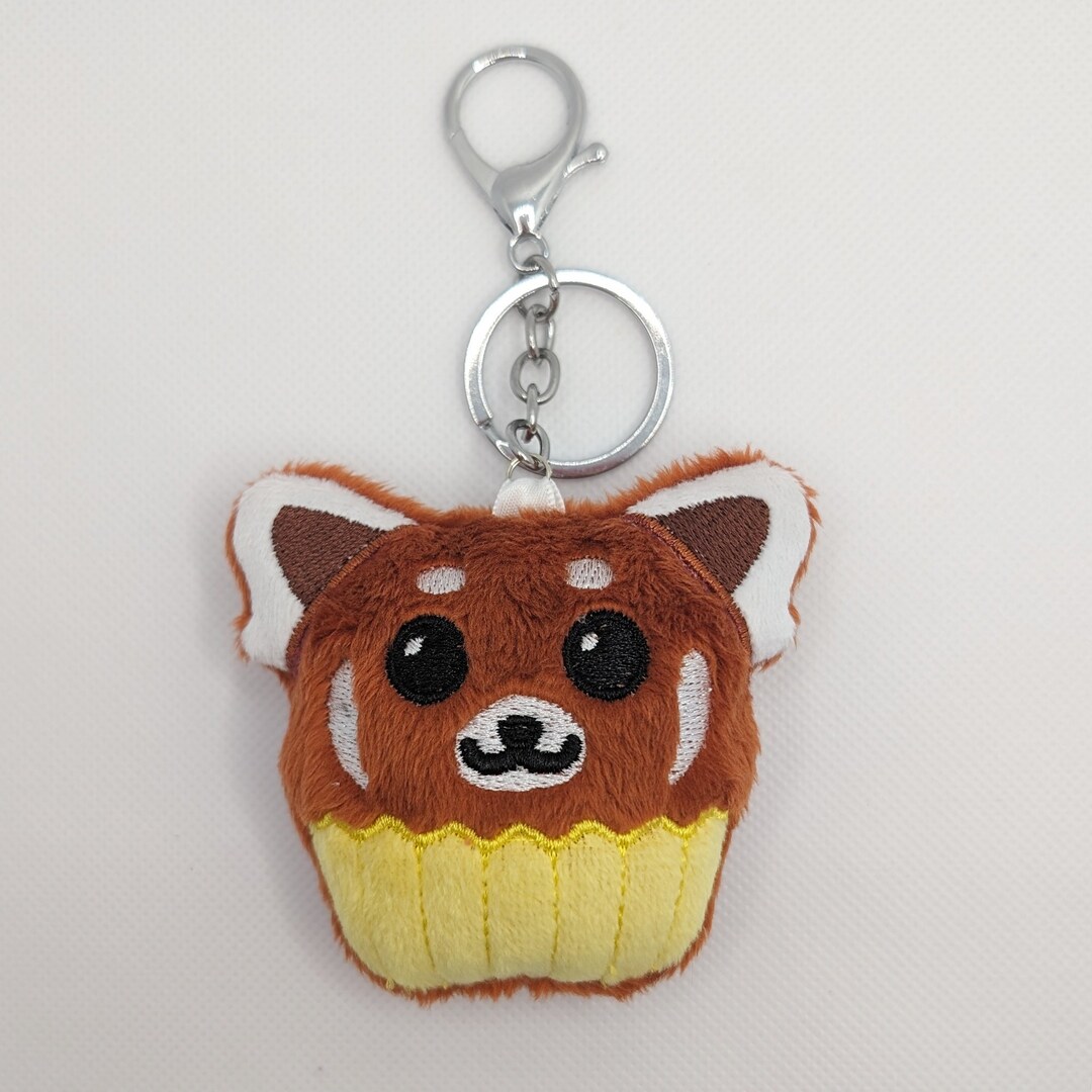 Red Panda Cupcake Plushie Keyring Soft Toy Bag Charm Handmade From ...