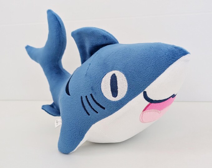 Tiger Shark Plushie, Soft Toy, Kids Stuffed Toy Handmade From Minky - Etsy
