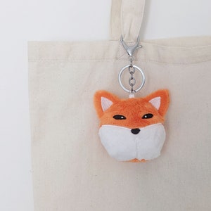 Fox Plushie Keyring Soft Toy Bag Charm Handmade From Minky - Etsy