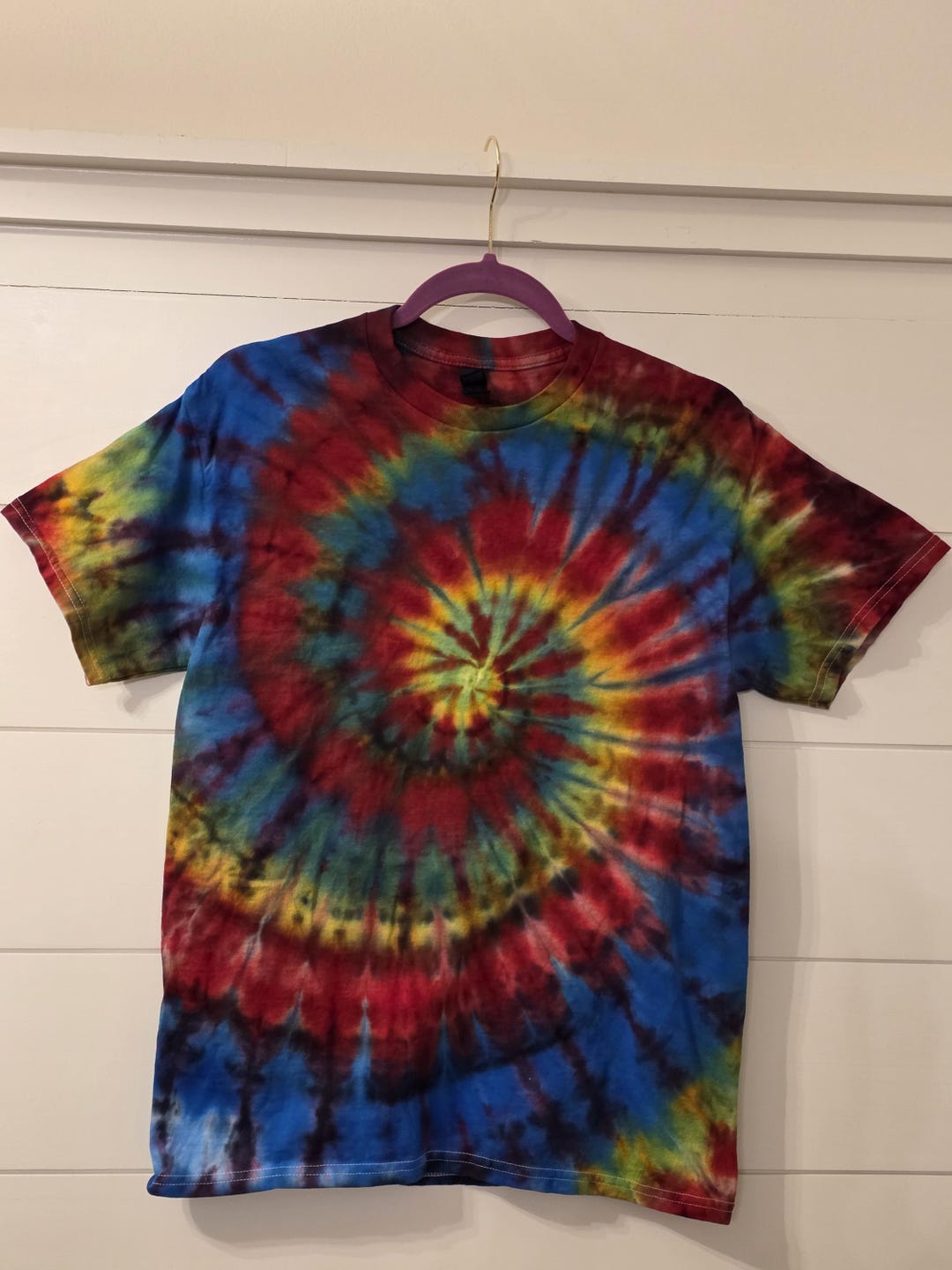 Ice Dyed Swirl Tie Dye Shirt - Men's Medium - Etsy
