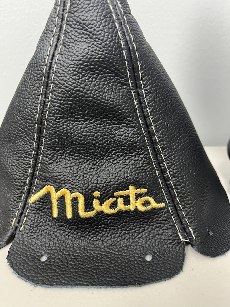 For Mazda MX-5 MK1 Leather Shift and E Brake Boot: 'miata' and ...
