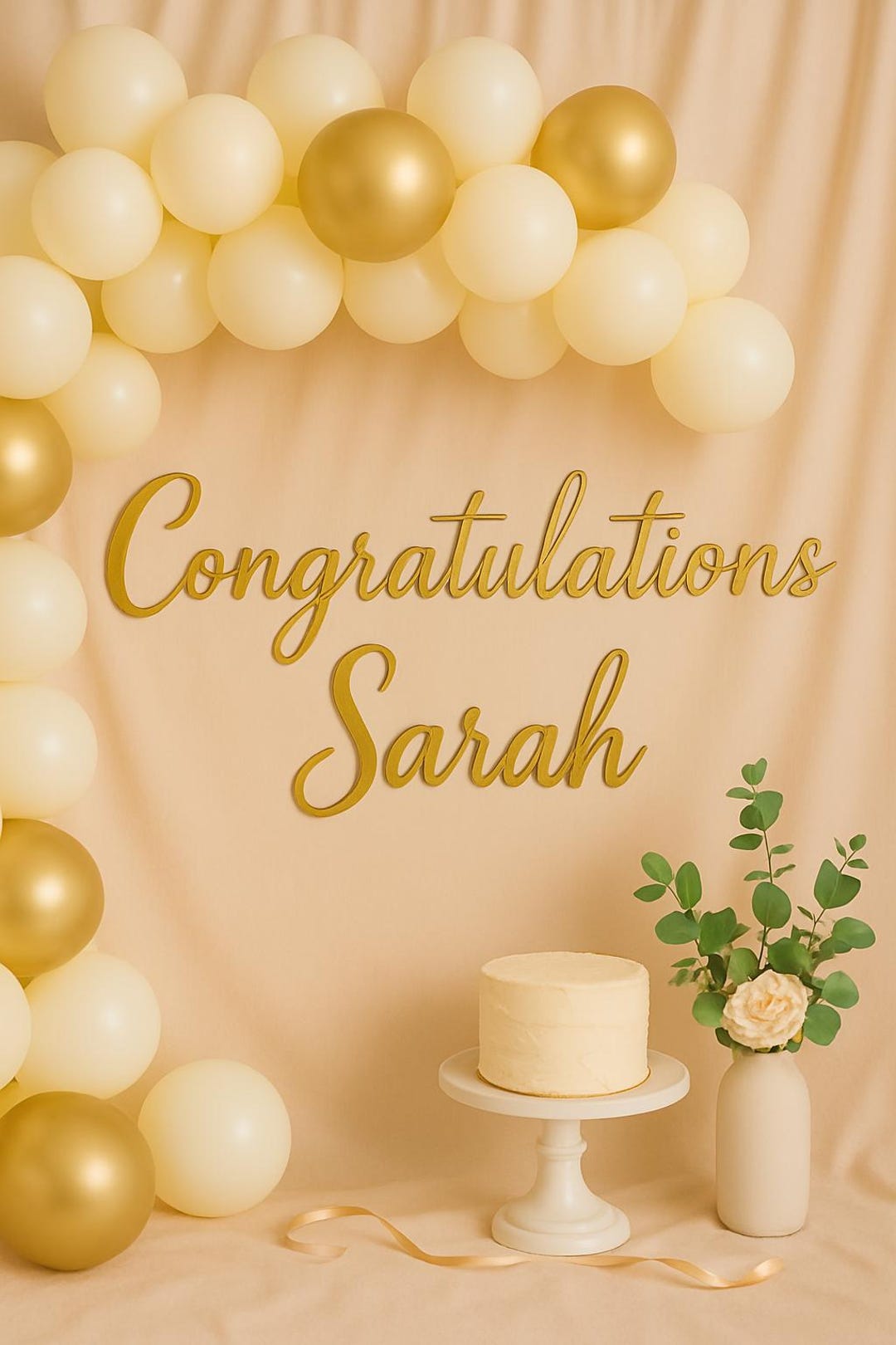 Congratulations Wall Sign – Personalized 3D Printed Celebration Decor ...