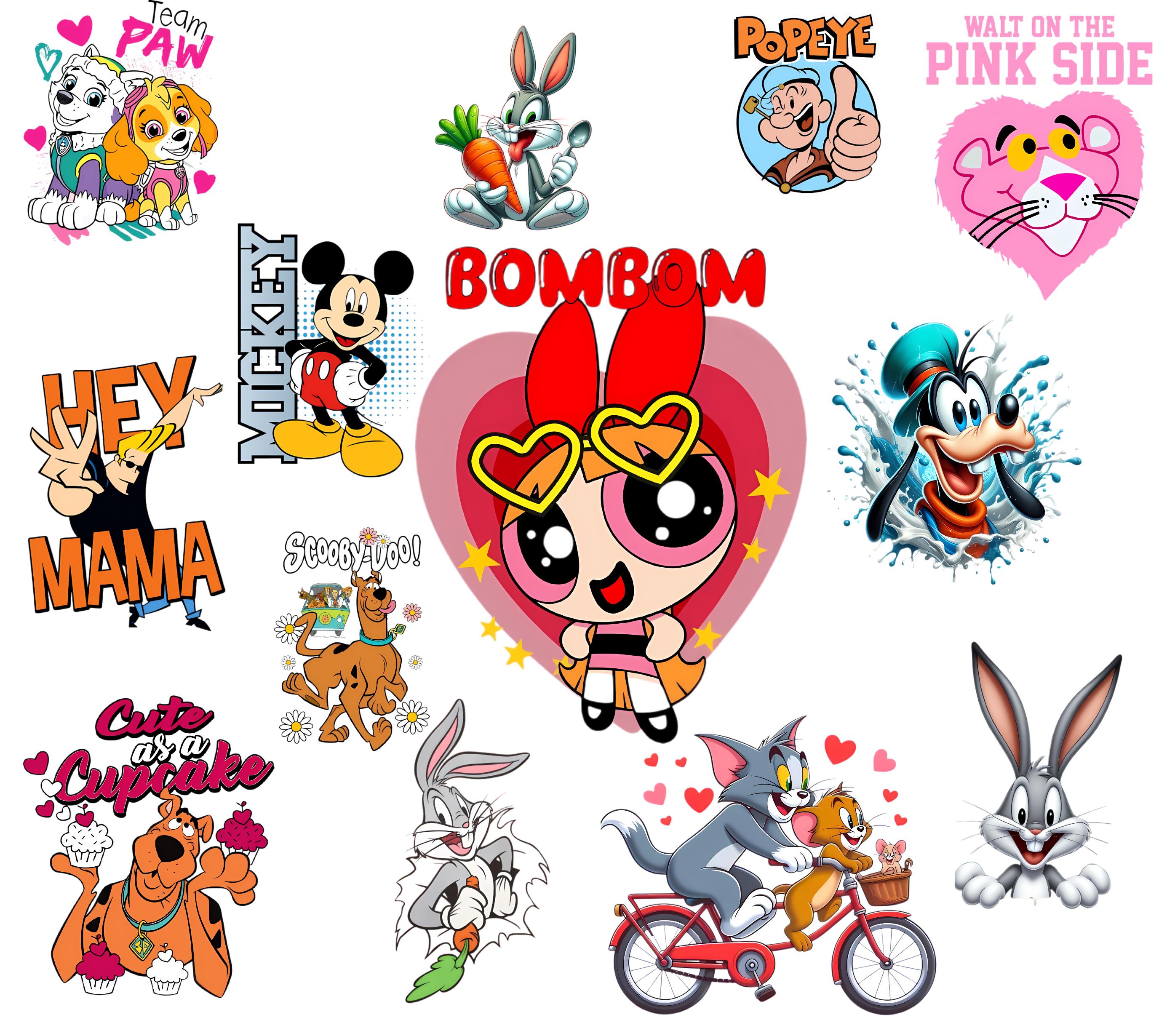 170+ Retro 80s 90s Cartoon PNG Bundle | Nostalgic Clipart - Crafty Temps