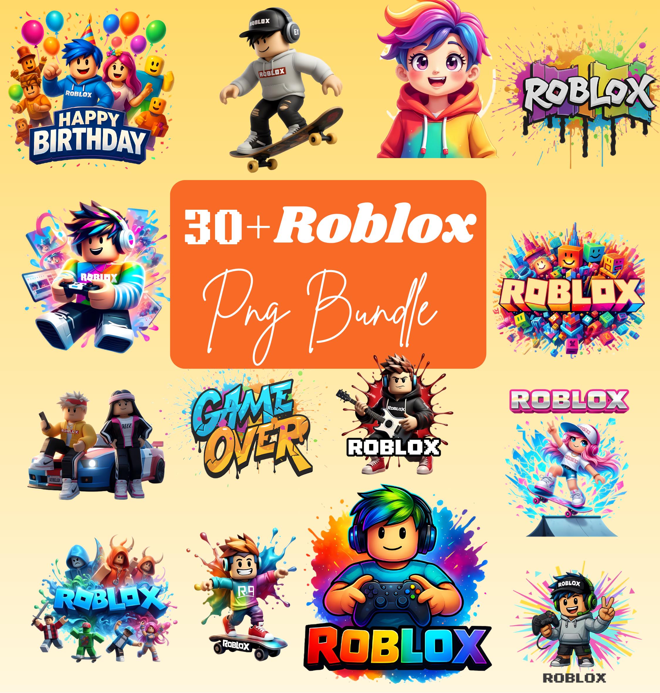 Blocky Gamer PNG Bundle | Roblox Character Clipart (digital Download ...