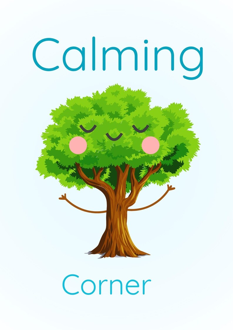 Calming Corner Tree Poster: Classroom, Therapy, Home Decor (digital ...