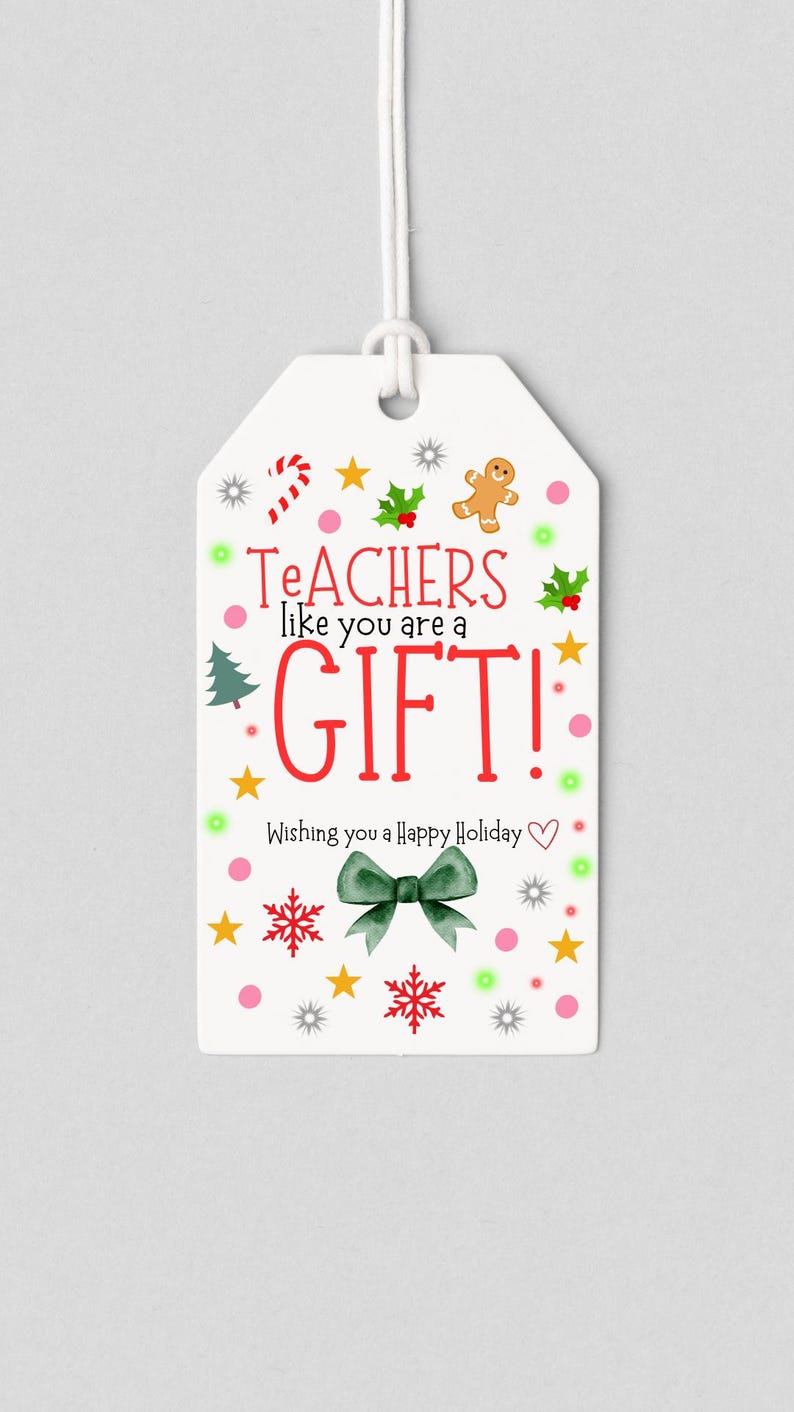 Christmas Teacher Gift Tags - Etsy