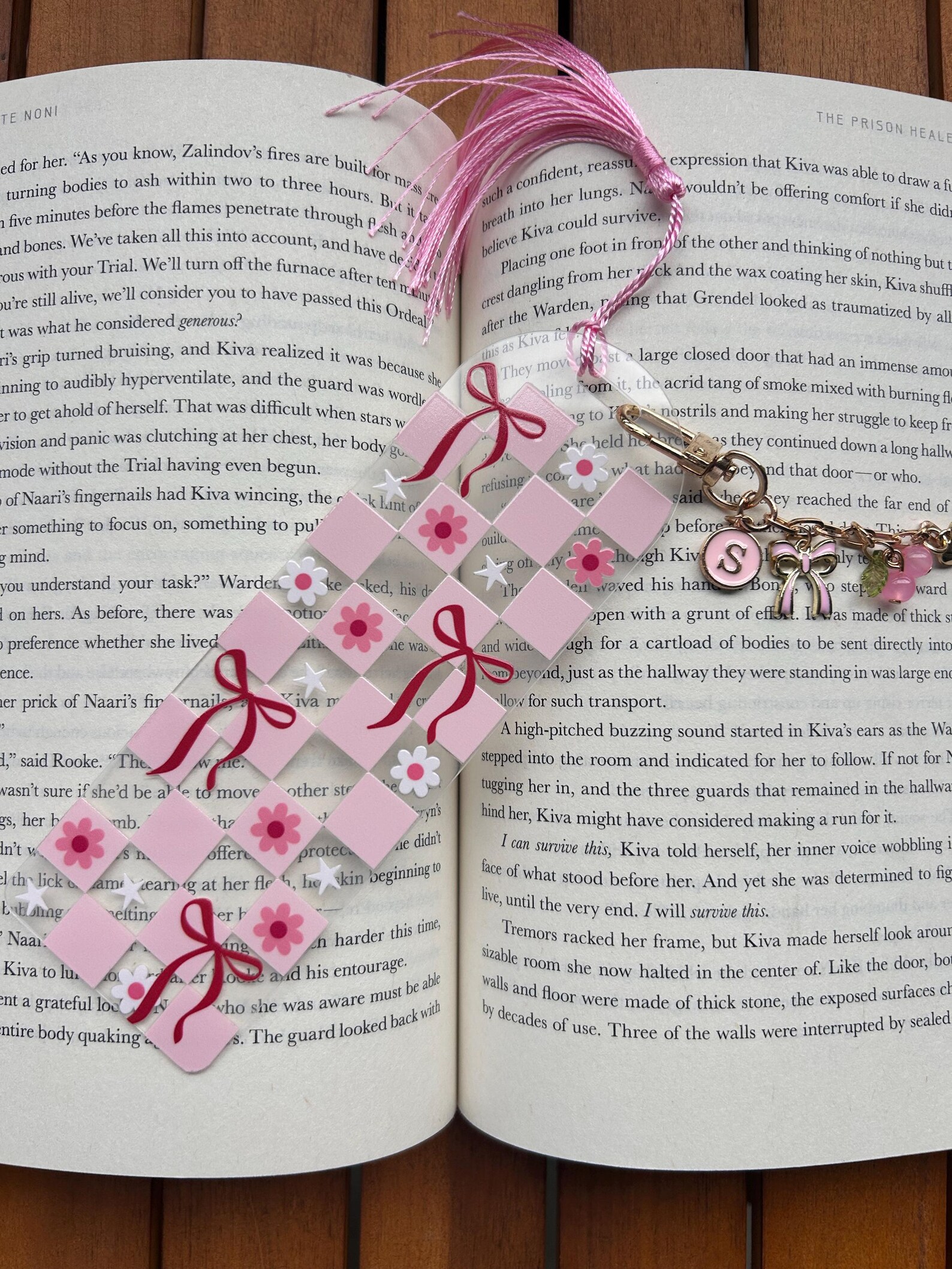 Valentine's Day Pink Coquette Acrylic Bookmark 6x2 | Personalized ...