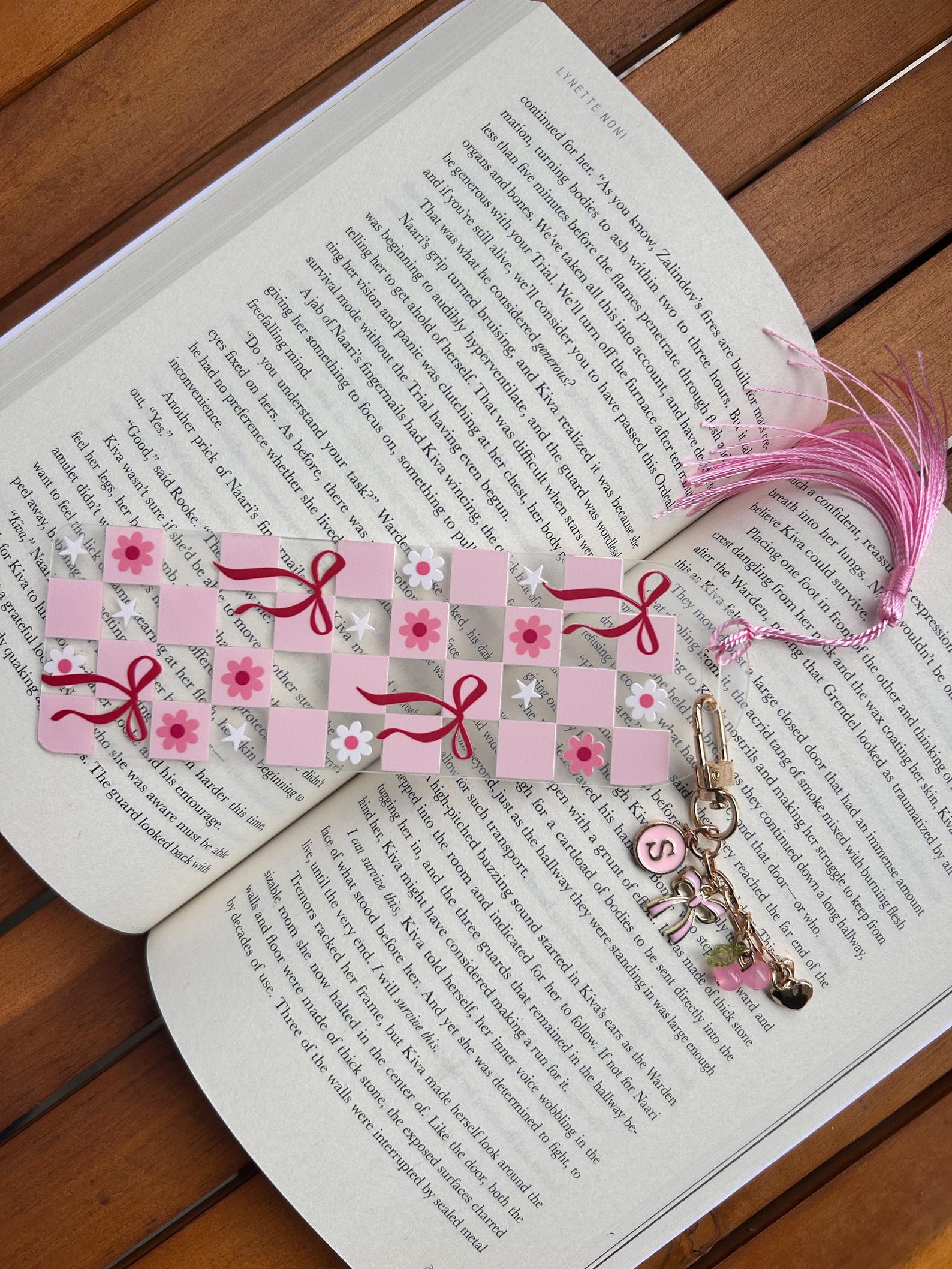 Valentine's Day Pink Coquette Acrylic Bookmark 6x2 | Personalized ...