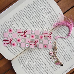 Valentine's Day Pink Coquette Acrylic Bookmark 6x2 | Personalized ...