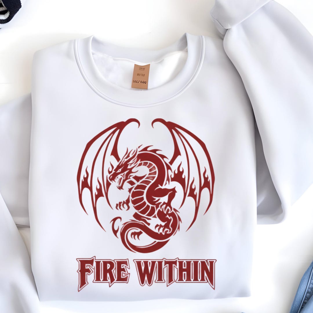 Minimalist Dragon Graphic Tee, Inner Strength Fantasy Shirt - Etsy