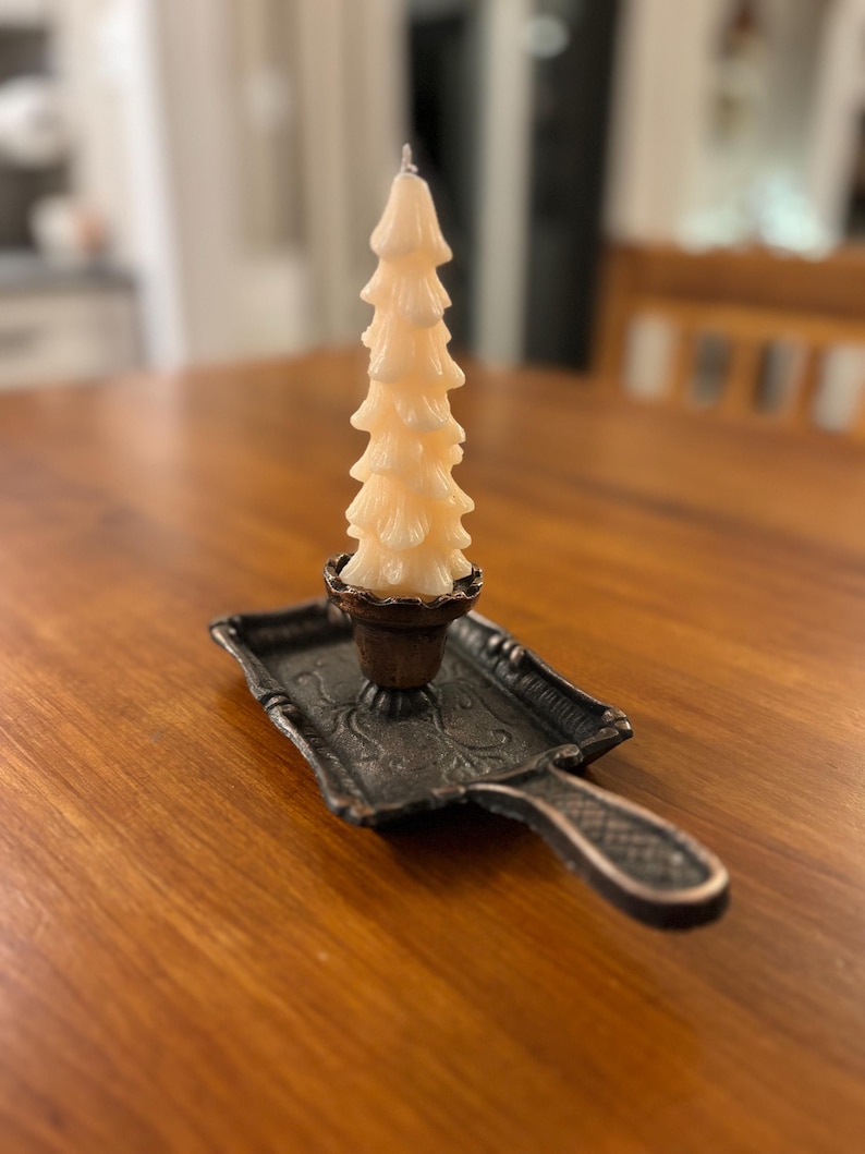 Vintage Cast Iron Candle Holder - Etsy