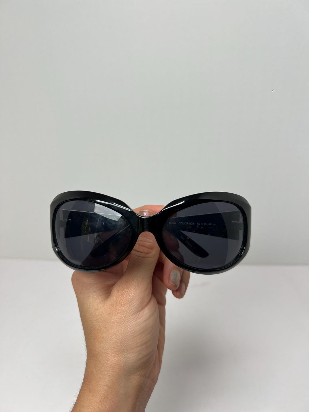 Black Silver Bug Eye Round Old New Stock Sunglasses UV400 Espirit - Etsy UK