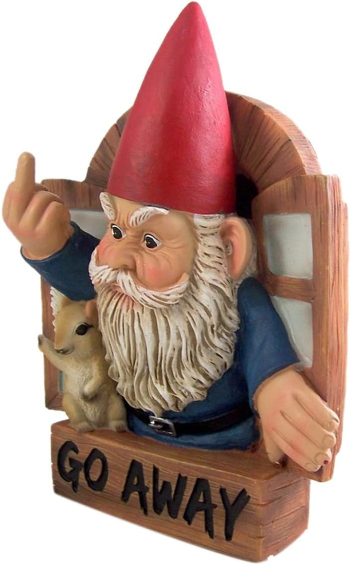 Gnome Go Away Wall Mount Gnome Statue - Etsy