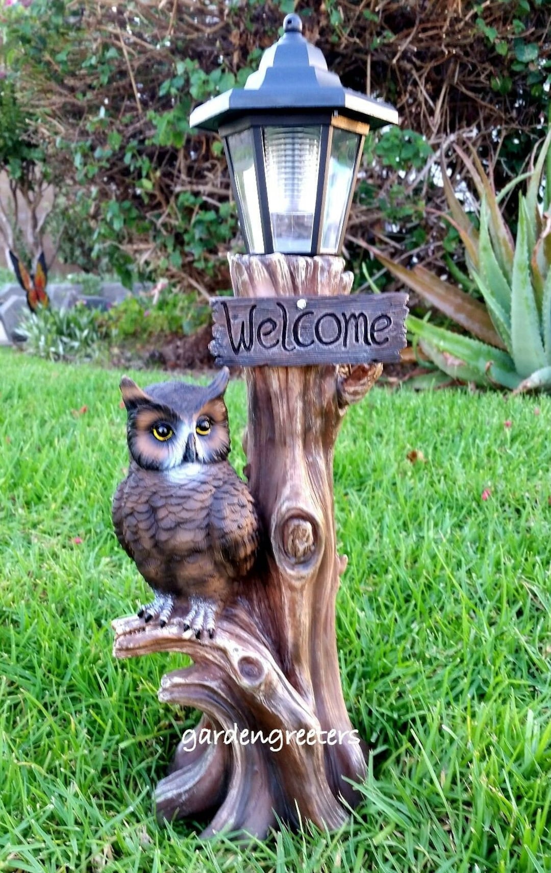 Solar Owl Garden Statue Owl Solar Lantern Figurine Owl - Etsy
