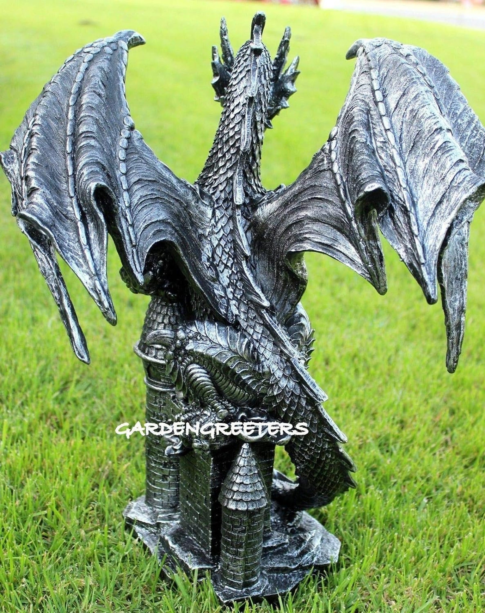 Large Dragon Statue With Solar Light Lantern Figurine - Etsy