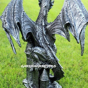 Large Dragon Statue With Solar Light Lantern Figurine - Etsy