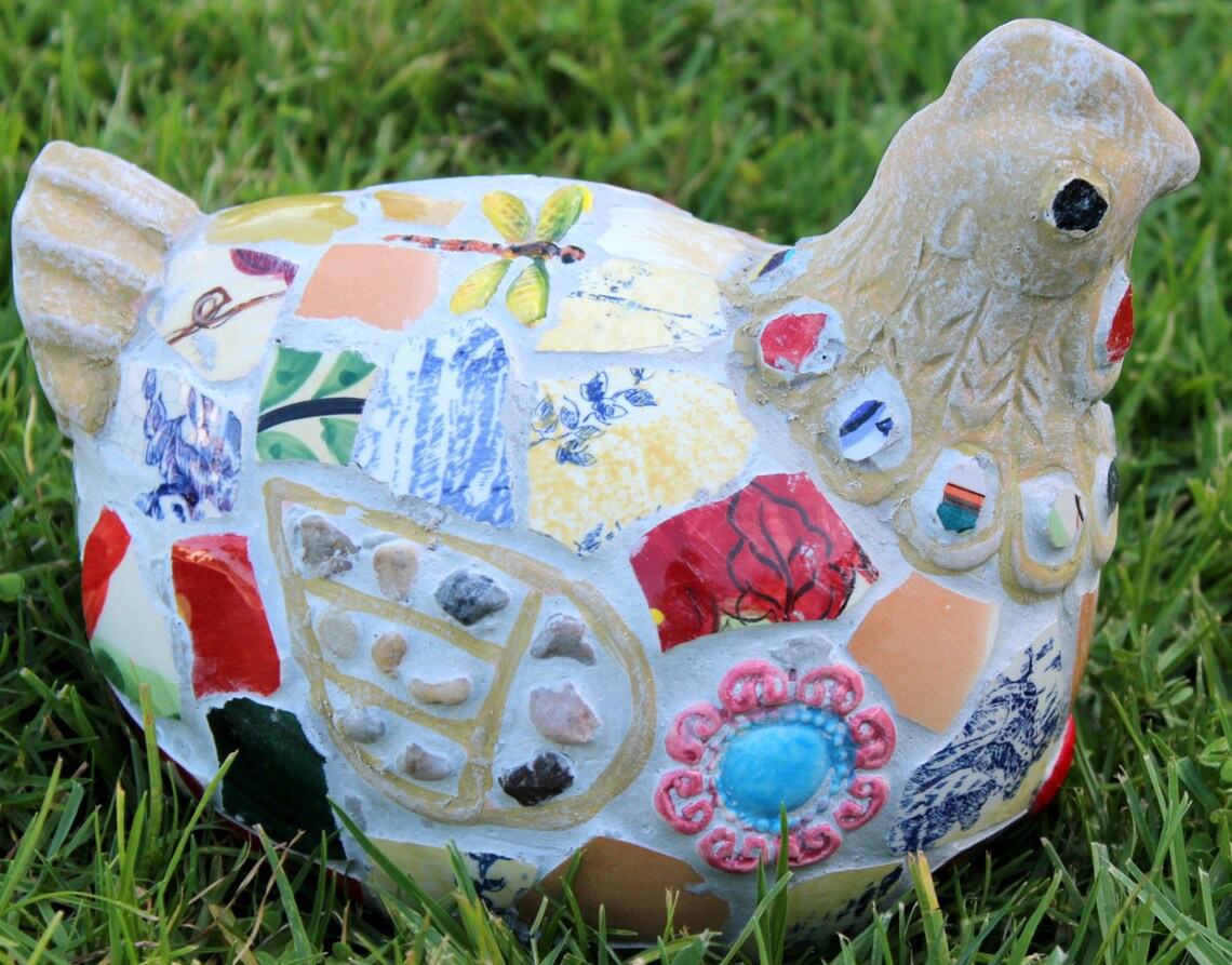 Rooster Hen Mosaic Statue Rooster Hen Mosaic - Etsy