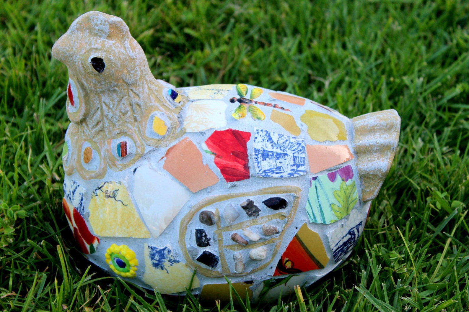 Rooster Hen Mosaic Statue Rooster Hen Mosaic - Etsy